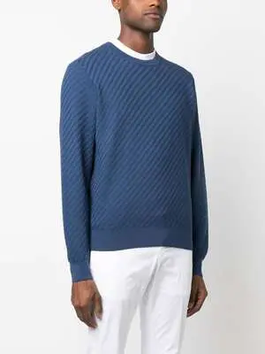 Brioni Textured Ribbed-trim Jumper