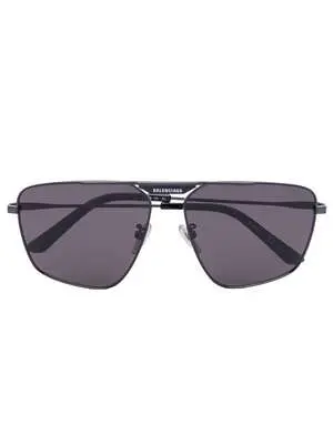 Balenciaga Geometric Pilot-frame Sunglasses - Black