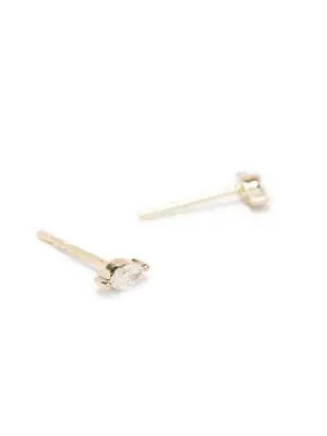 Ef Collection 14kt Yellow Diamond Stud Earring