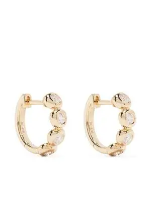 Ef Collection 14kt Yellow Pillow Diamond Huggie Earring - Gold