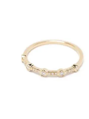 Ef Collection 14kt Yellow Diamond Stack Ring