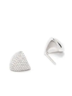 Ef Collection 14kt White Gold Diamond Stud Earring