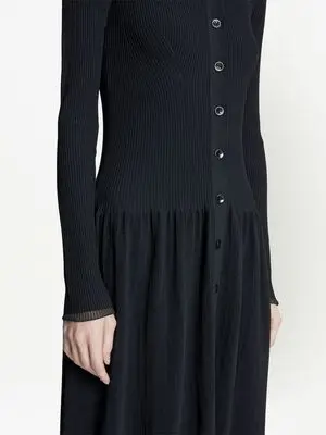 Proenza Schouler White Label Ribbed-knit Button-fastening Dress