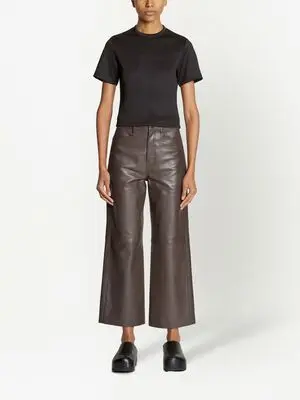 Proenza Schouler White Label Scuba Cropped Jersey T-shirt