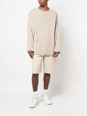 Off-White Canvas Shorts - Neutrals