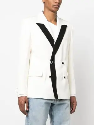Casablanca Contrast-lapel Double-breasted Blazer