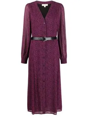 Michael Kors Belted Midi Dress