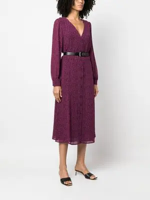 Michael Kors Belted Midi Dress