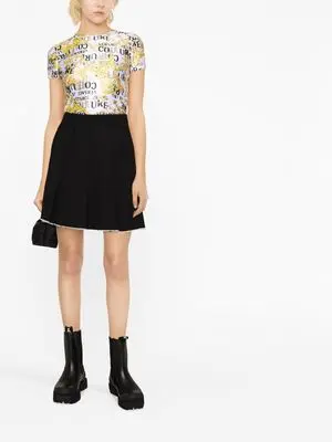 Versace Barocco-print Cropped T-shirt