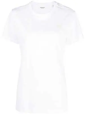 MARANT ETOILE Aby Logo-embroidered T-shirt - White