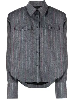 THE MANNEI Pinstripe Button-up Shirt
