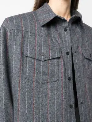 THE MANNEI Pinstripe Button-up Shirt