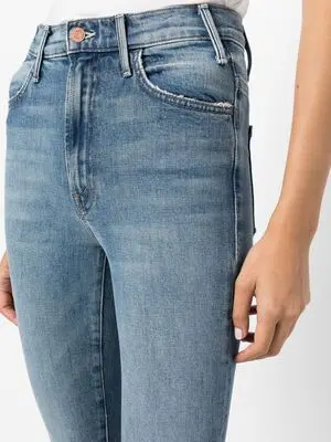 MOTHER Cropped High-rise Flare Jeans