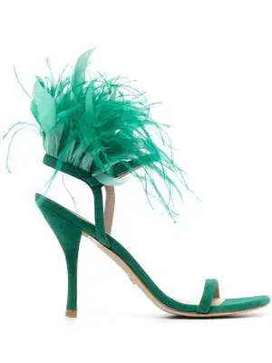 Stuart Weitzman Feathered Sandals For Women