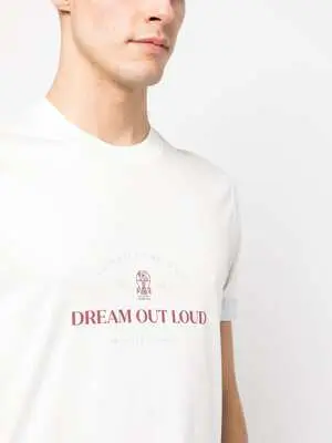 Brunello Cucinelli Dream Out Loud' T-Shirt In White - 55% Off