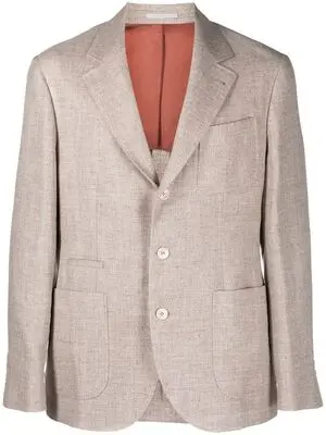 Brunello Cucinelli Single-breasted Blazer - Brown