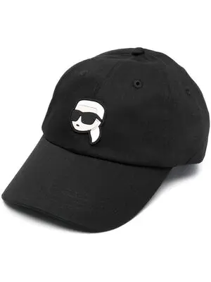 Karl Lagerfeld Ikon Baseball Cap - Black