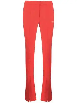 Off-White Split-hem Flared Trousers - Red