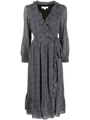 Michael Kors Ruffle-trim Belted Dress