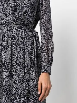 Michael Kors Ruffle-trim Belted Dress