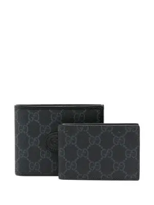 Gucci Gg Supreme Canvas Wallet - Black