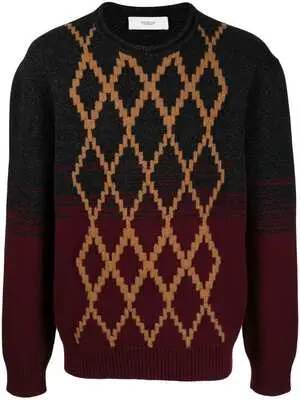 Pringle Of Scotland Argyle-pattern Wool Jumper - Green