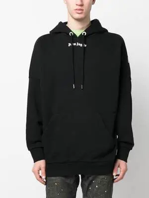 Palm Angels Logo-print Hoodie - Black