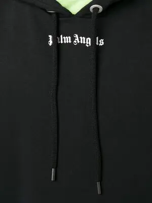 Palm Angels Logo-print Hoodie - Black