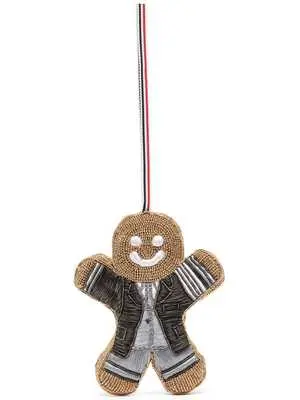 Thom Browne Gingerbread Embroidered Ornament - Gold