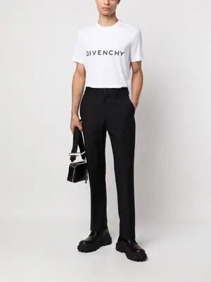 Givenchy Tailored Wool-mohair Blend Trousers - Black