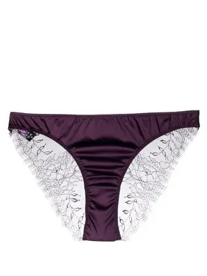 MAISON CLOSE Villa Satine Culotte Briefs - Purple