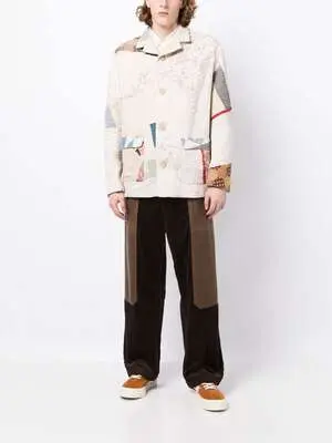 By Walid Noah Patchwork Jacket - Neutrals
