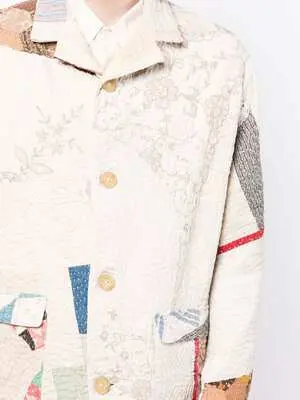 By Walid Noah Patchwork Jacket - Neutrals