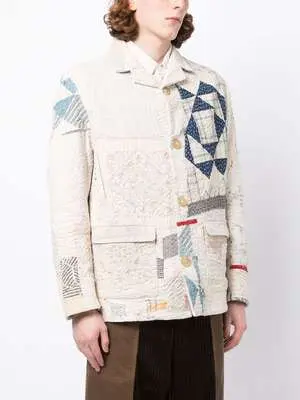 By Walid Patchwork Jacket - White