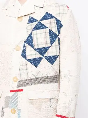 By Walid Patchwork Jacket - White