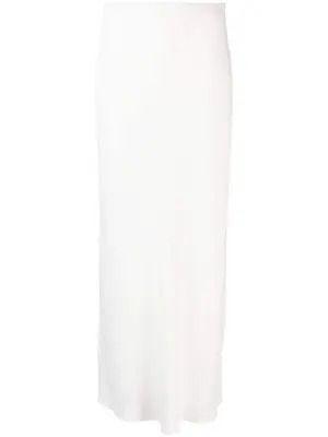 Brunello Cucinelli Side-slit Ankle-length Skirt - White