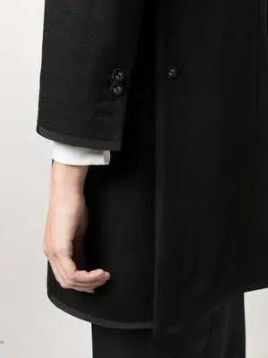 Thom Browne Long Grosgrain Ribbon-trim Coat