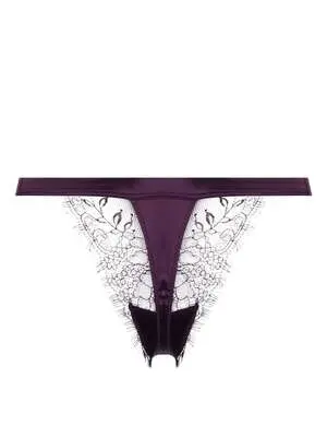 MAISON CLOSE Semi-sheer Lace Thong