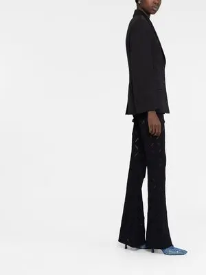 Versace Single-breasted Wool Blazer - Black