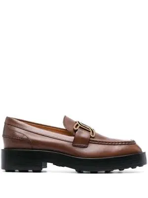 TOD'S Kate Chain-link Leather Loafers