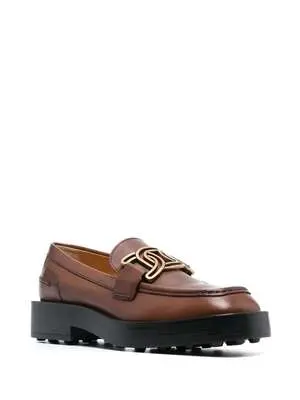 TOD'S Kate Chain-link Leather Loafers
