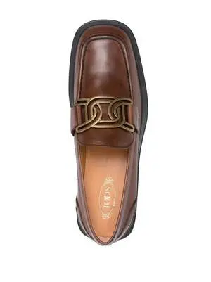 TOD'S Kate Chain-link Leather Loafers