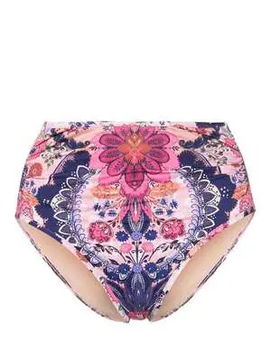 Zimmermann Laurel Floral-print Bikini Bottom - Pink