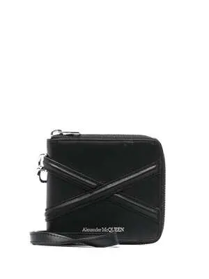 Alexander McQueen Engraved-logo Bi-fold Wallet - Black