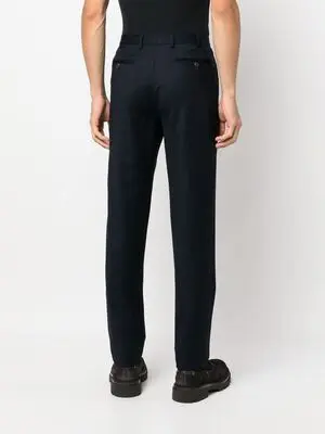 Canali Tailored Wool Trousers - Blue