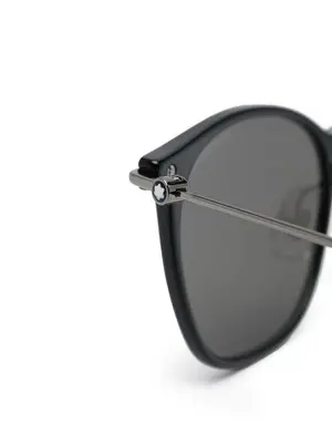 Montblanc Round Frame Tinted Sunglasses - Black