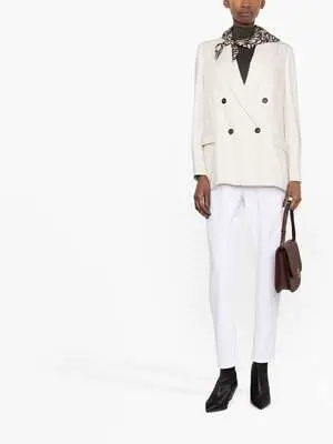 Brunello Cucinelli Scarf-detail Double-breasted Blazer