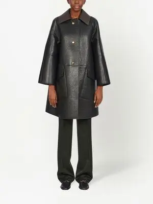 FERRAGAMO Textured Nappa-leather Coat