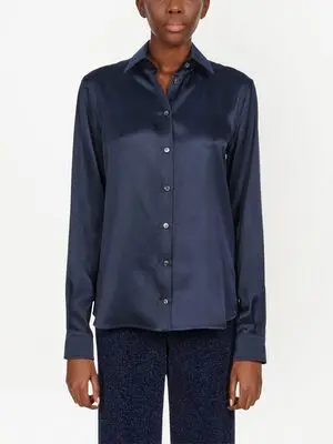 FERRAGAMO Satin Button-up Shirt