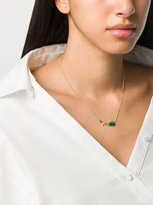 WOUTERS & HENDRIX 18kt Malachite & Emerald Necklace